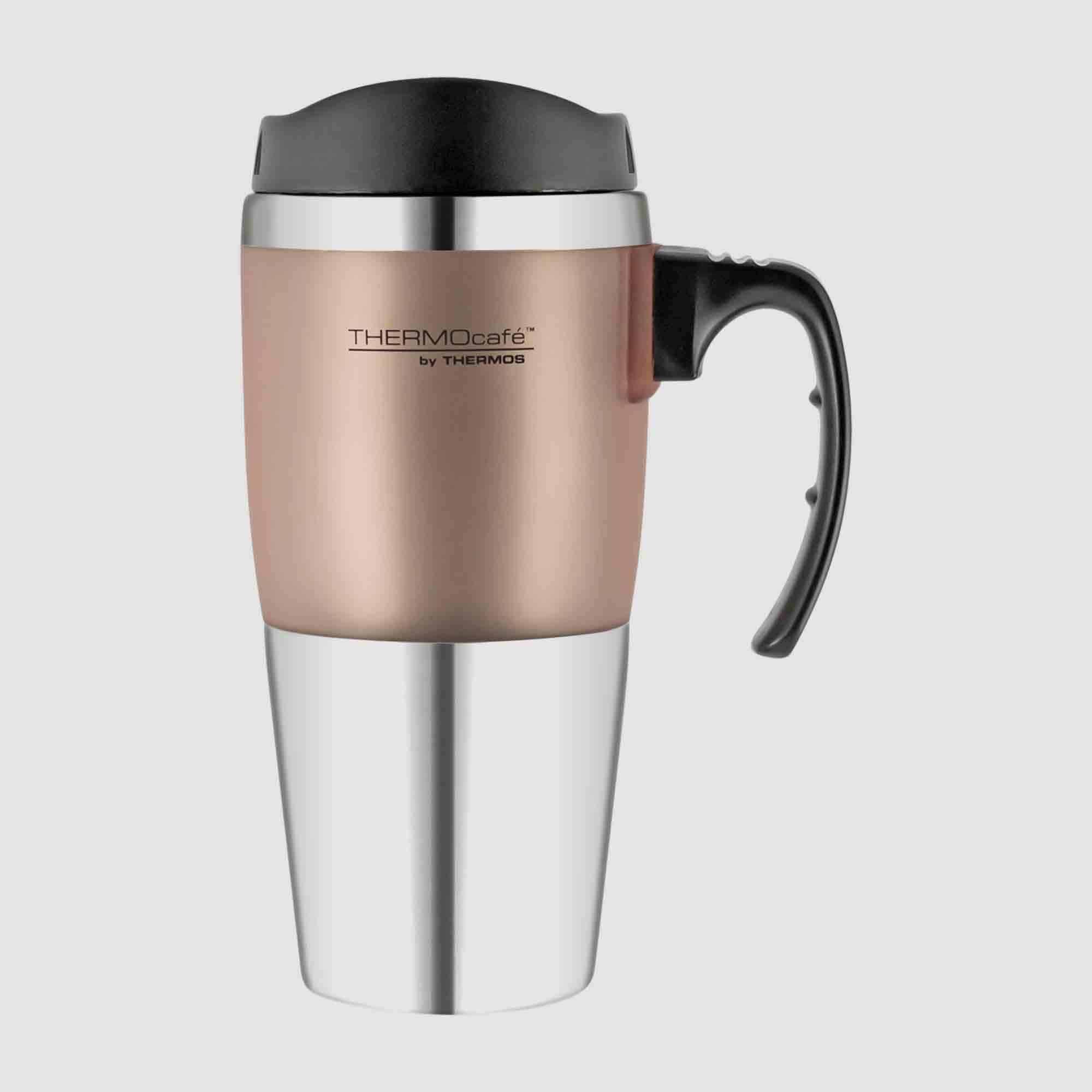 Thermos Travel Mug Stainless Steel Inner Soft Outer Rose Gold 450ml ...